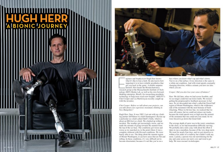 HUGH HERR — Bionic Innovation - ABILITY Magazine