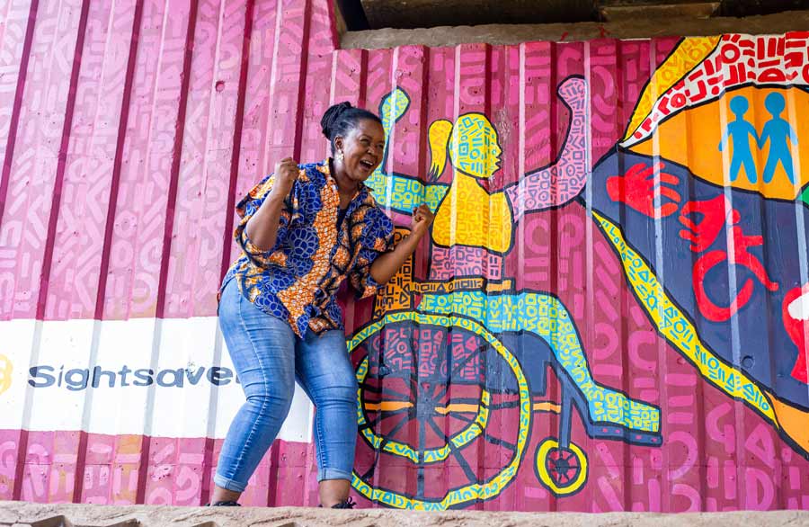 Artist Ella Onyebe — Painting Her Sightsaver - United Nations Mural in ...